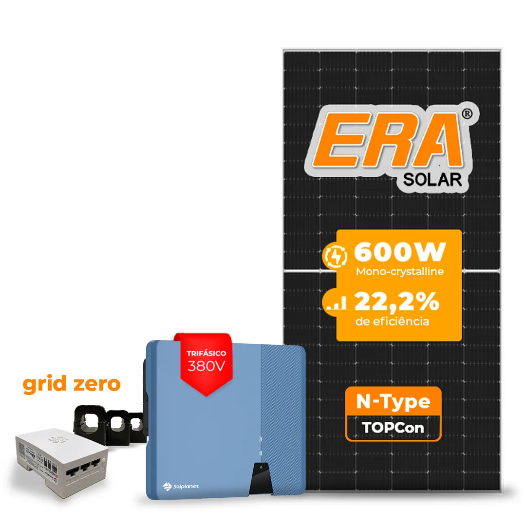 Gerador de Energia Solar Grid Zero Solplanet Telhado Fibro Parafuso ...